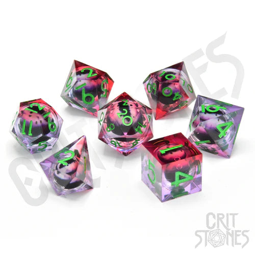 CritStones Floating Eye Resin Dice Set - Poison Ivy Vision (7pcs ...