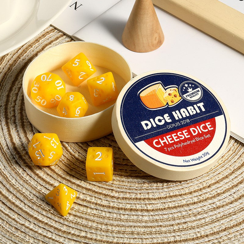 Resin Dice Set - Cheese (7pcs) — EireHobbies
