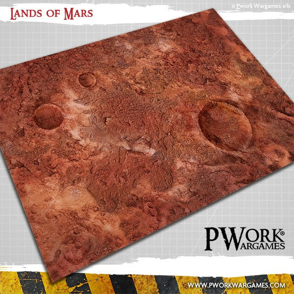 PWork Wargames Neoprene/Rubber Terrain Mat: Lands of Mars - 44x60 ...