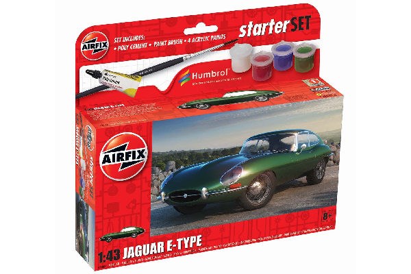 Airfix Small Starter Set - Jaguar E-Type (1:43) — EireHobbies